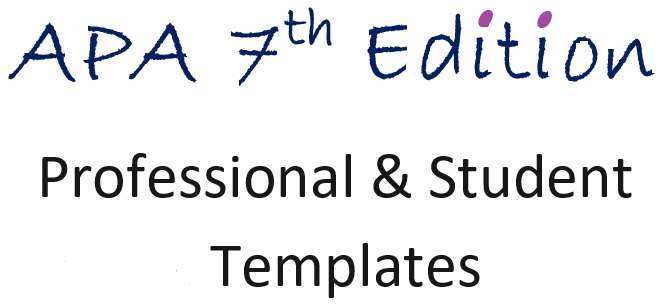 APA Formatting: 7th Edition Professional & Student Versions – Education ...